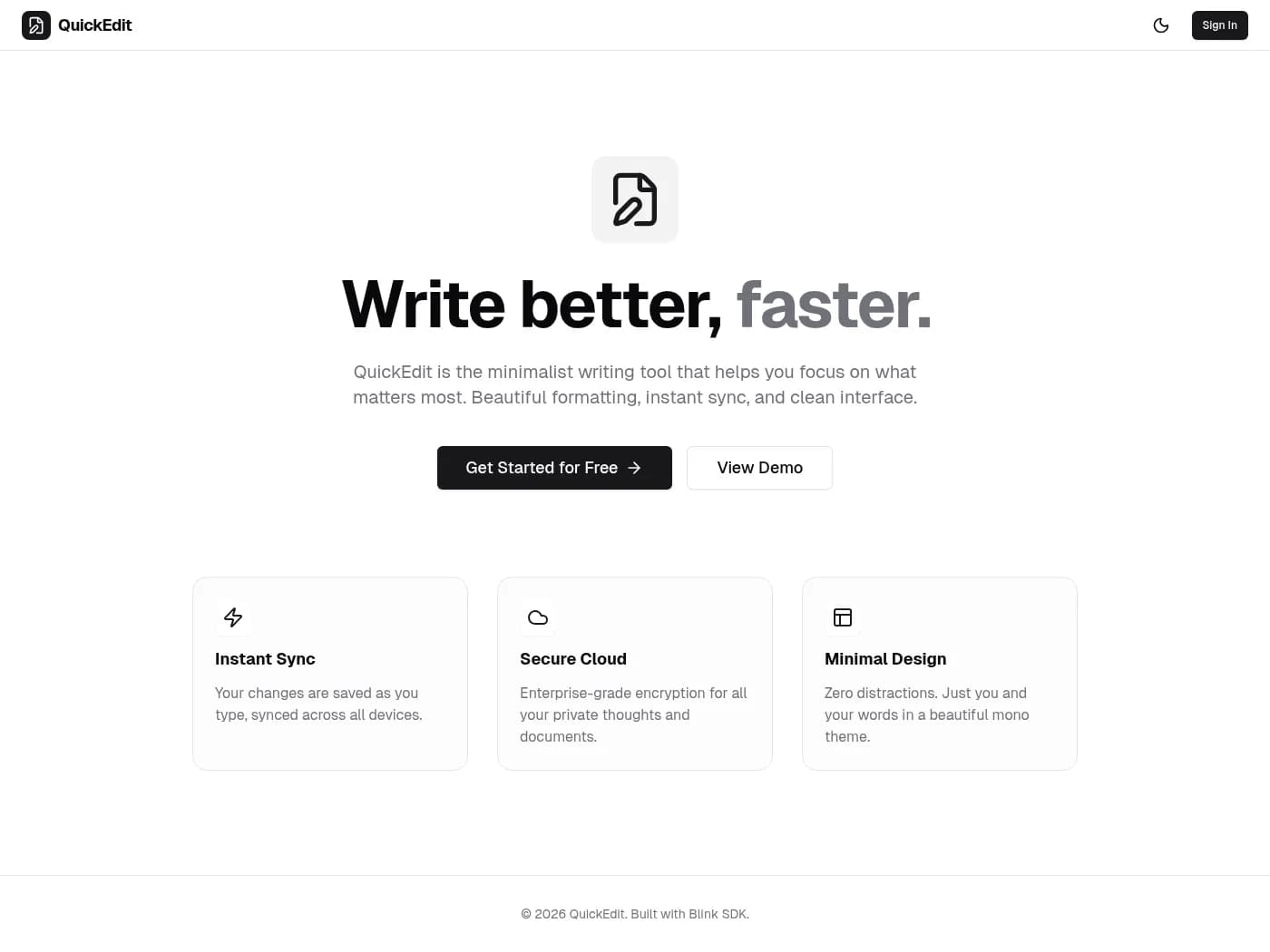 QuickEdit Text Editor