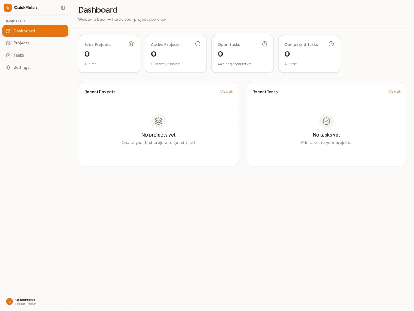 QuickFinish App