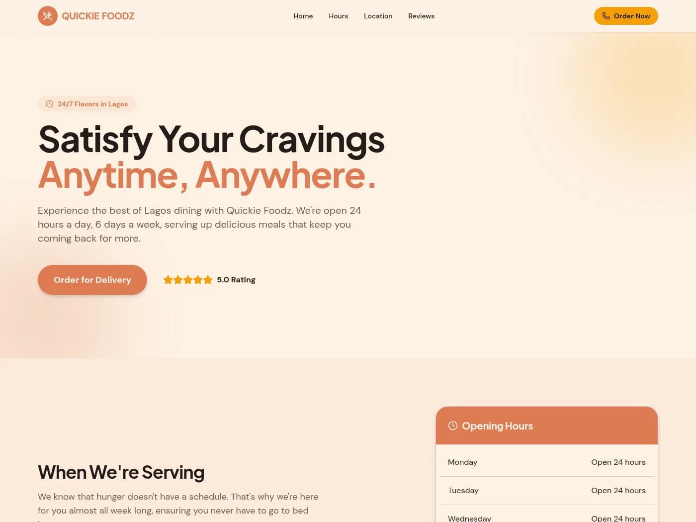 Quickie Foodz Website