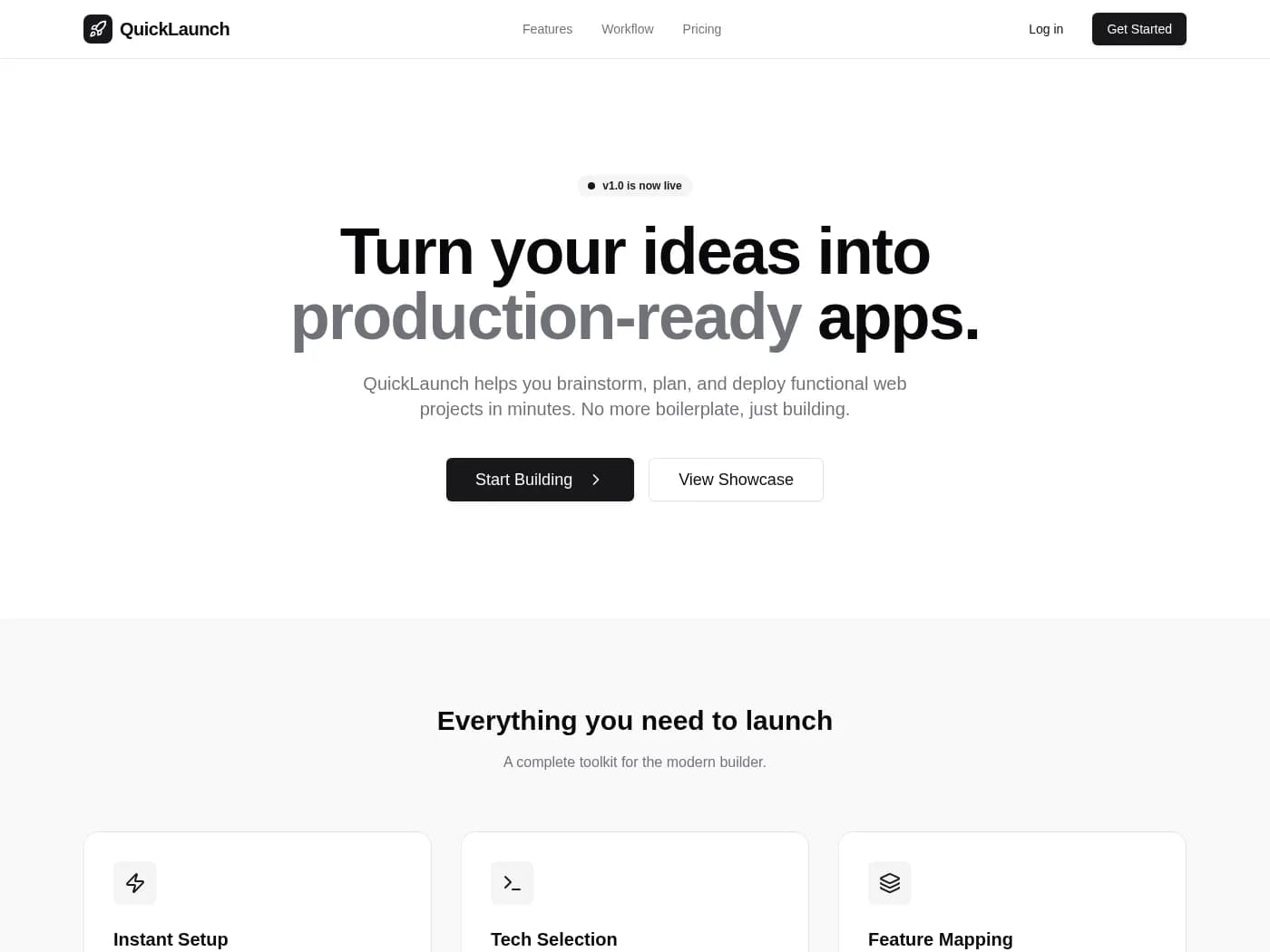 QuickLaunch App