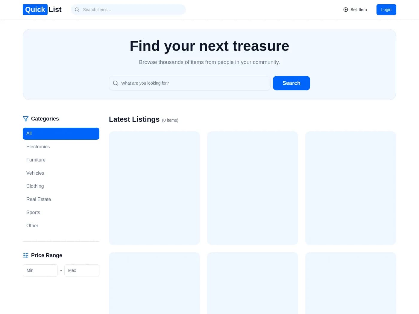QuickList Marketplace