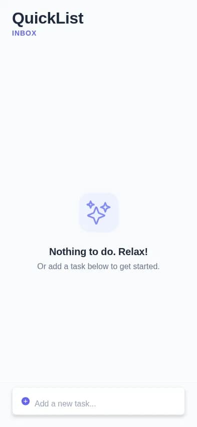 QuickList To-Do App