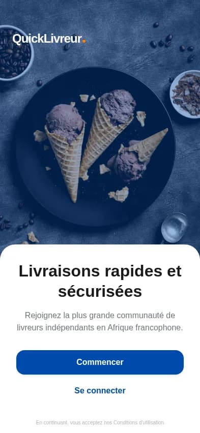 QuickLivreur Mobile Connect