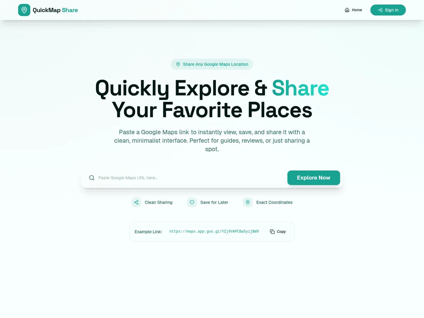 QuickMap Location Share