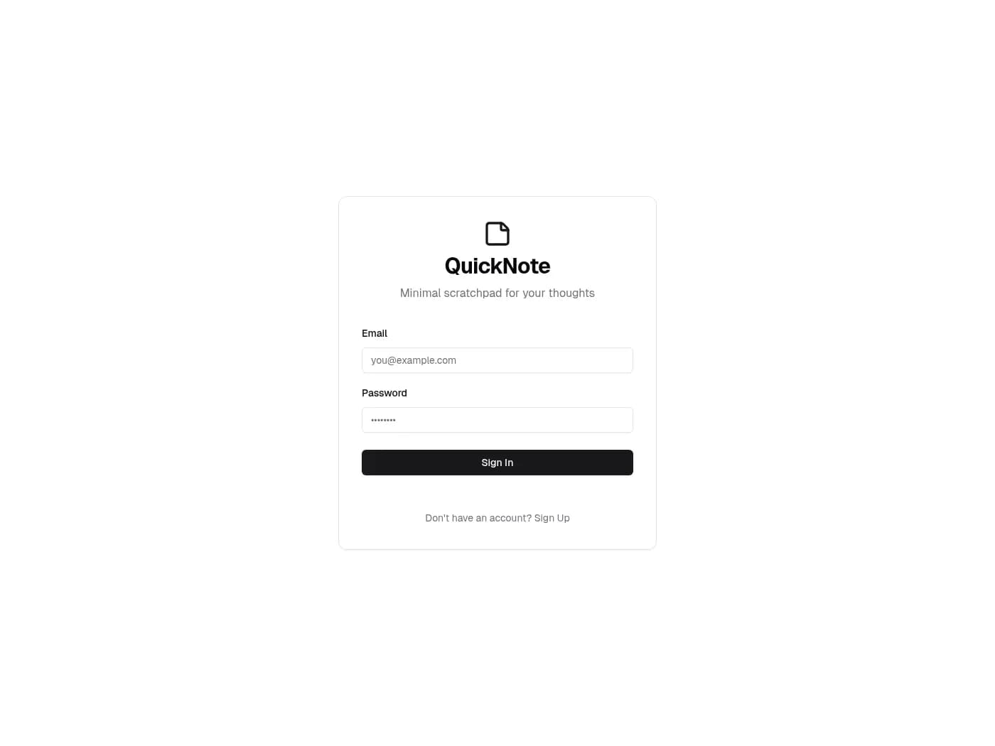 QuickNote Minimal Notes App