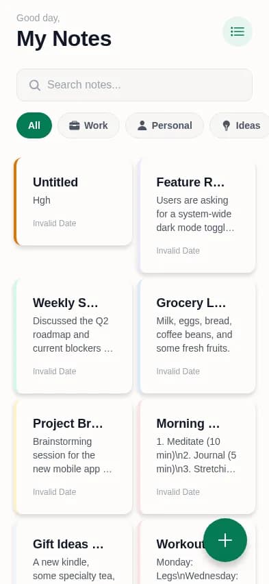 QuickNote App