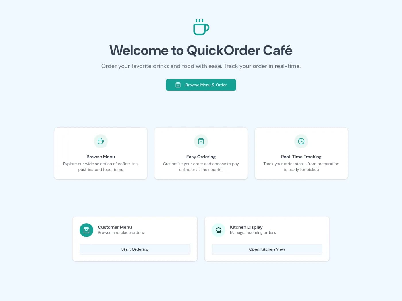QuickOrder Café Suite