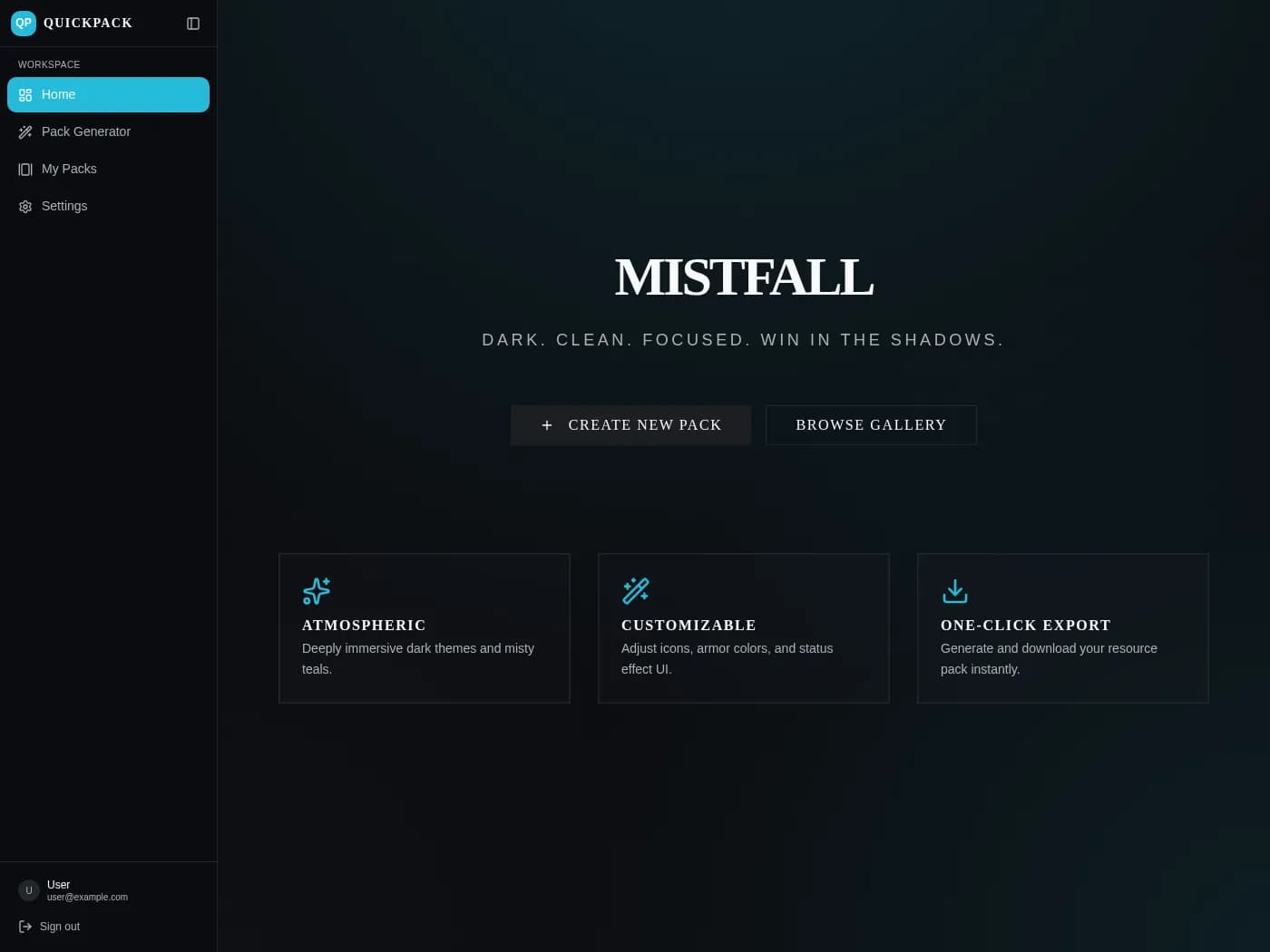 QuickPack Generator