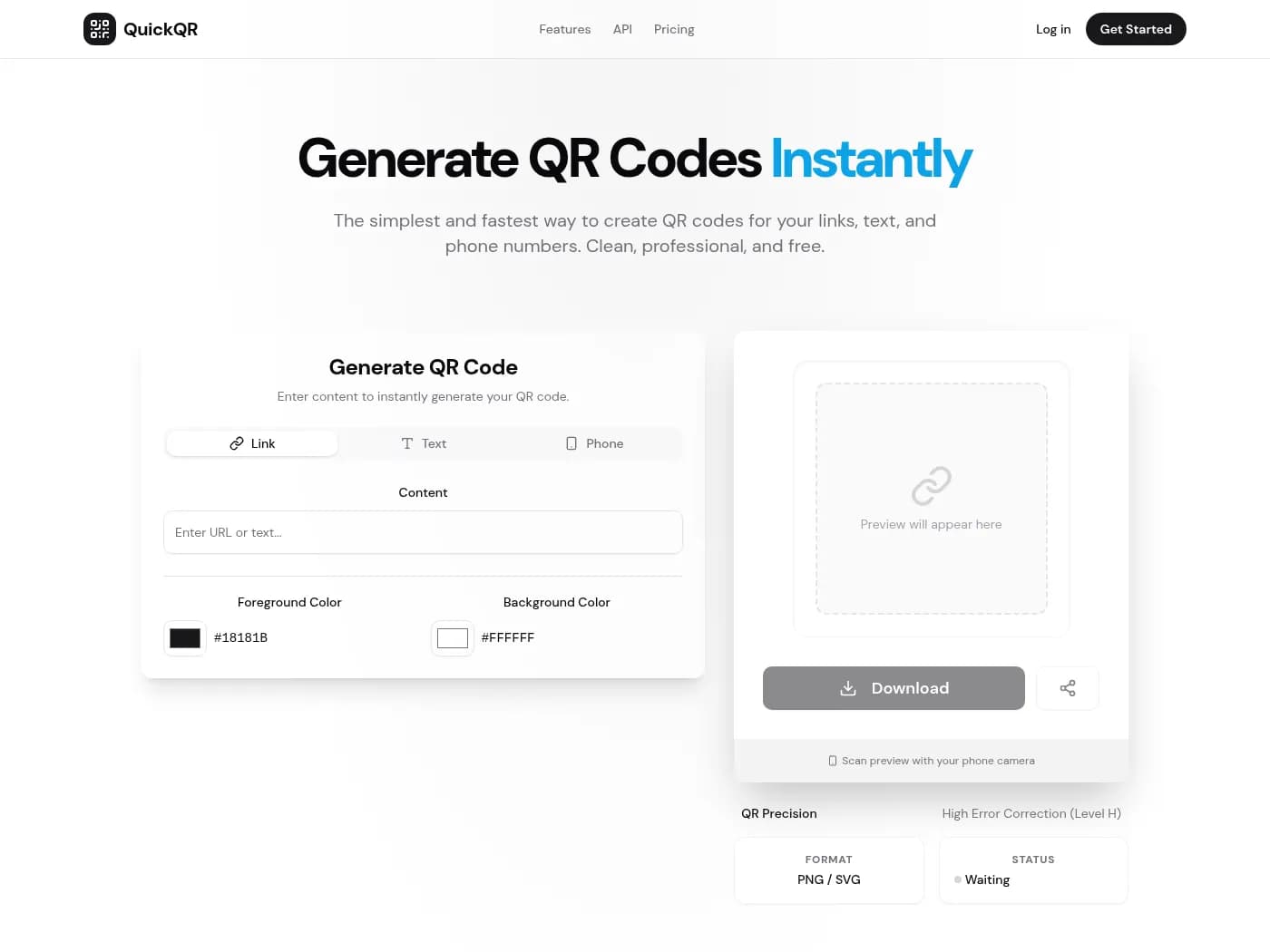 QuickQR Generator