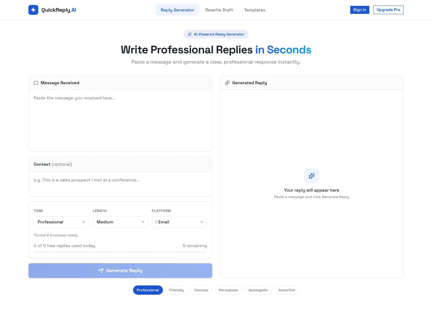 QuickReply AI