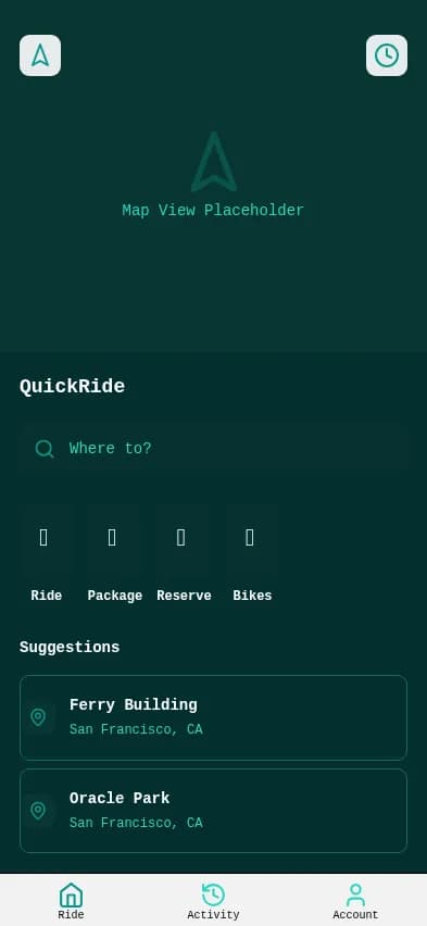 QuickRide Mobile