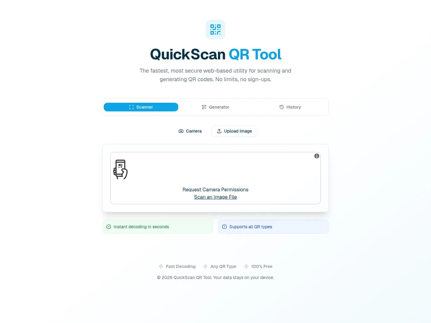 QuickScan QR Tool