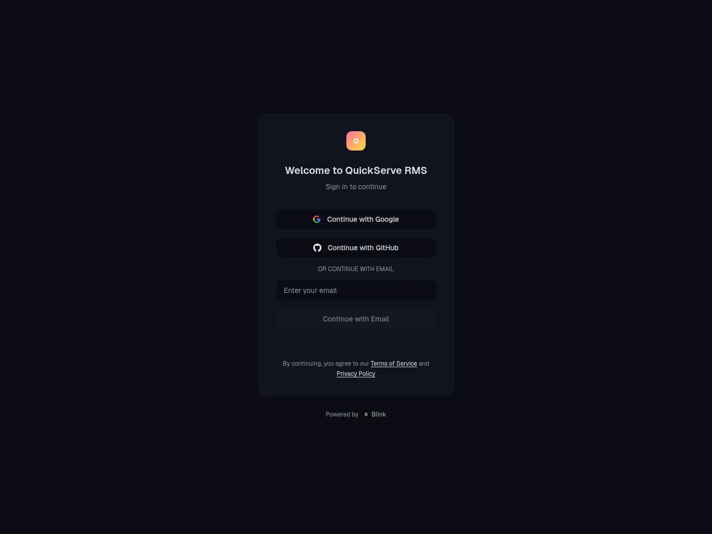 QuickServe RMS