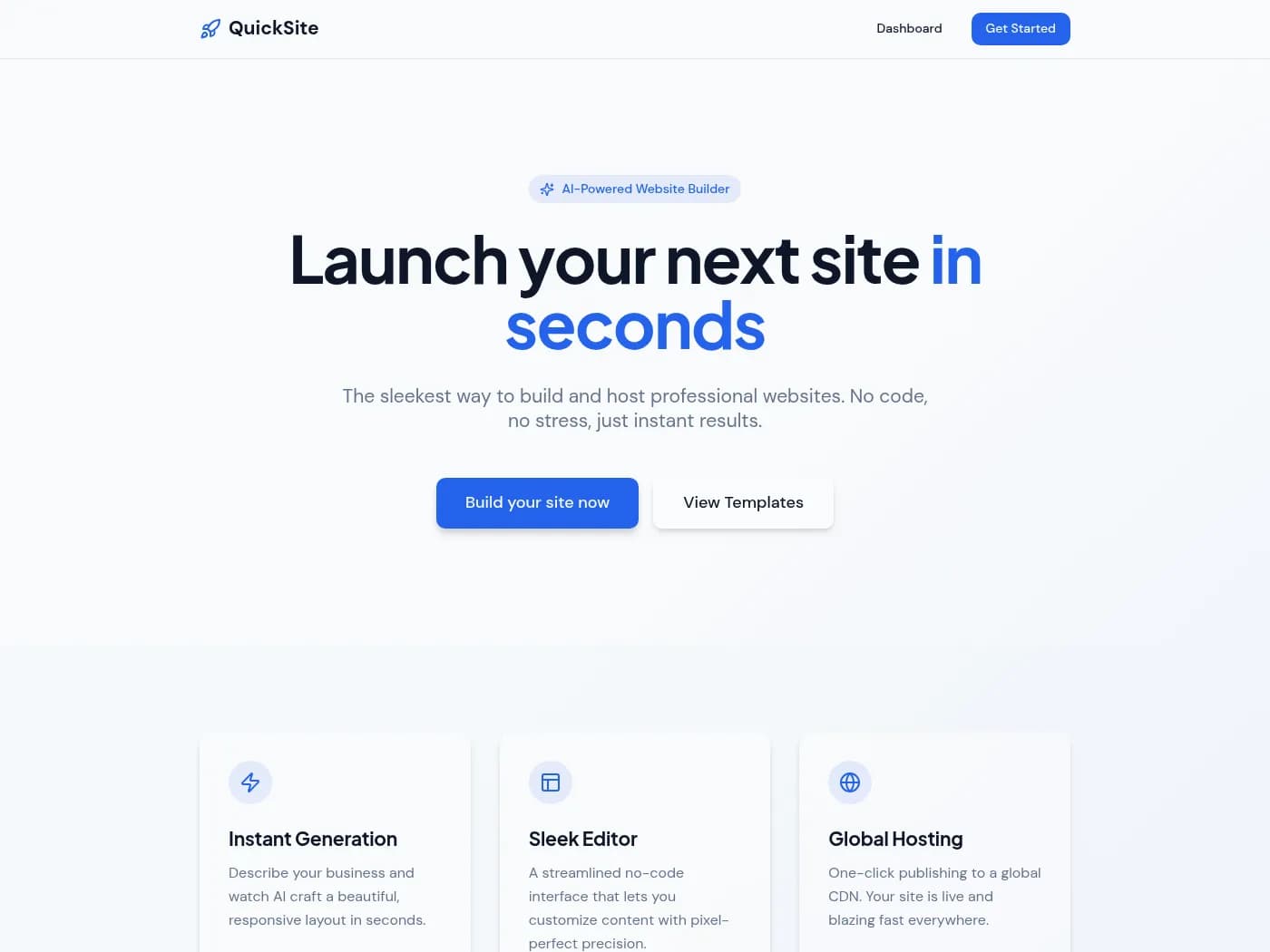 QuickSite Launchpad