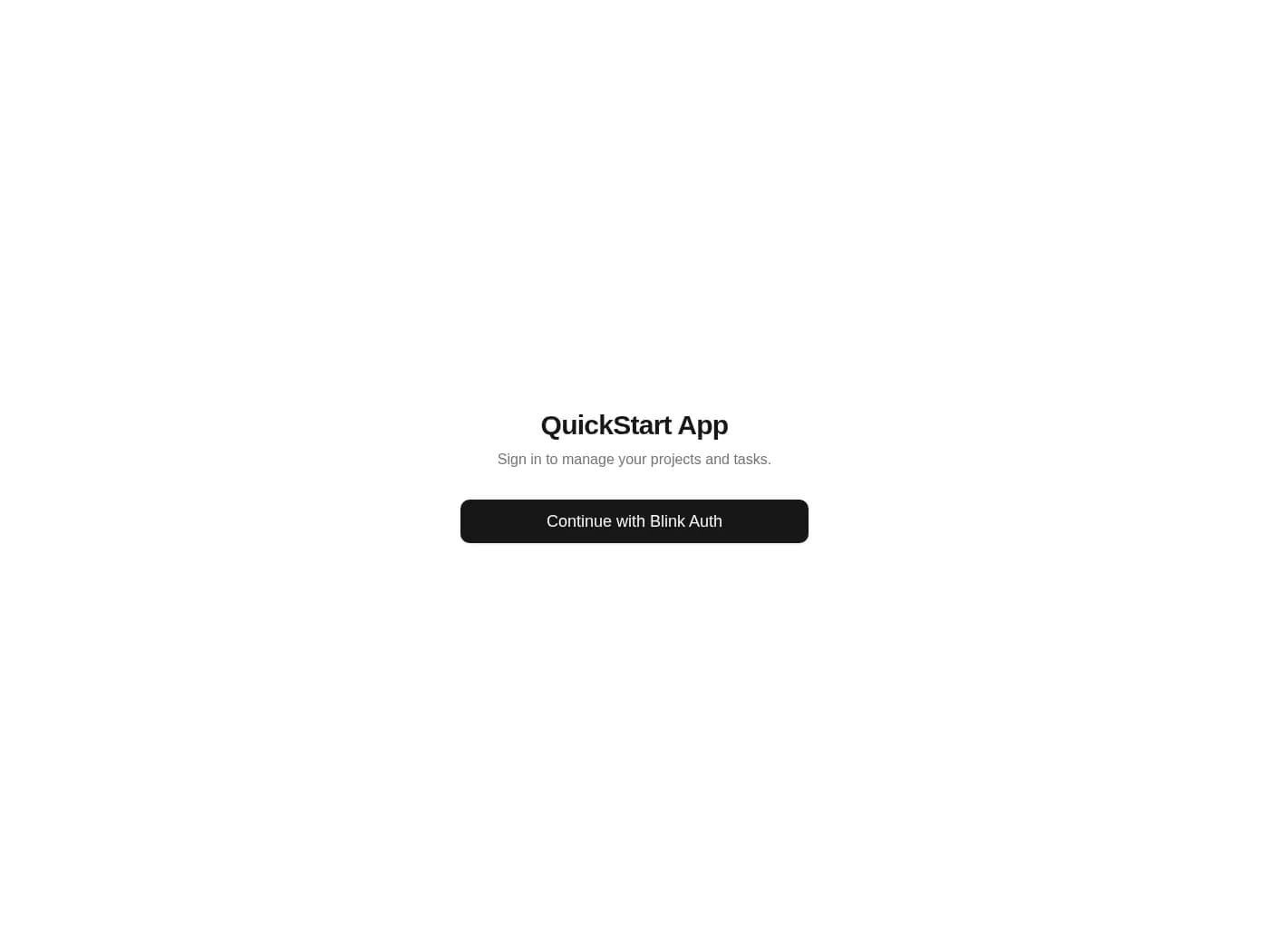QuickStart App