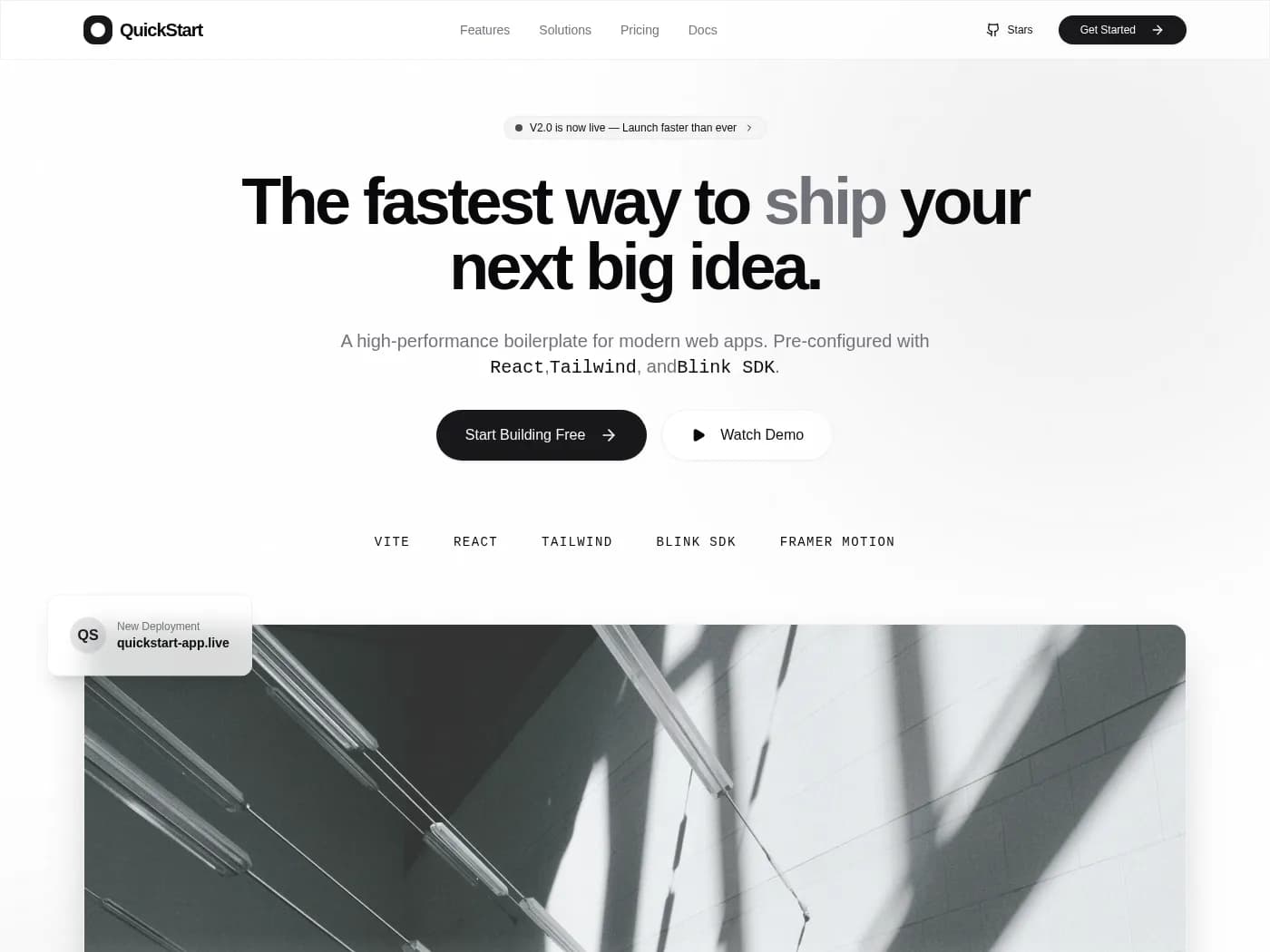 QuickStart App