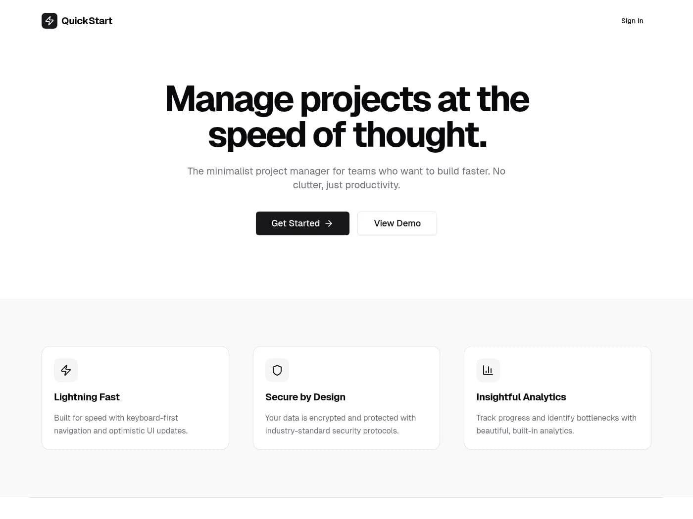 QuickStart App