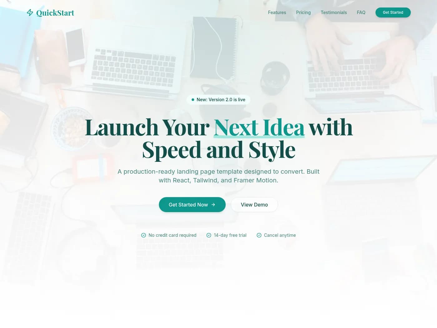 QuickStart Landing
