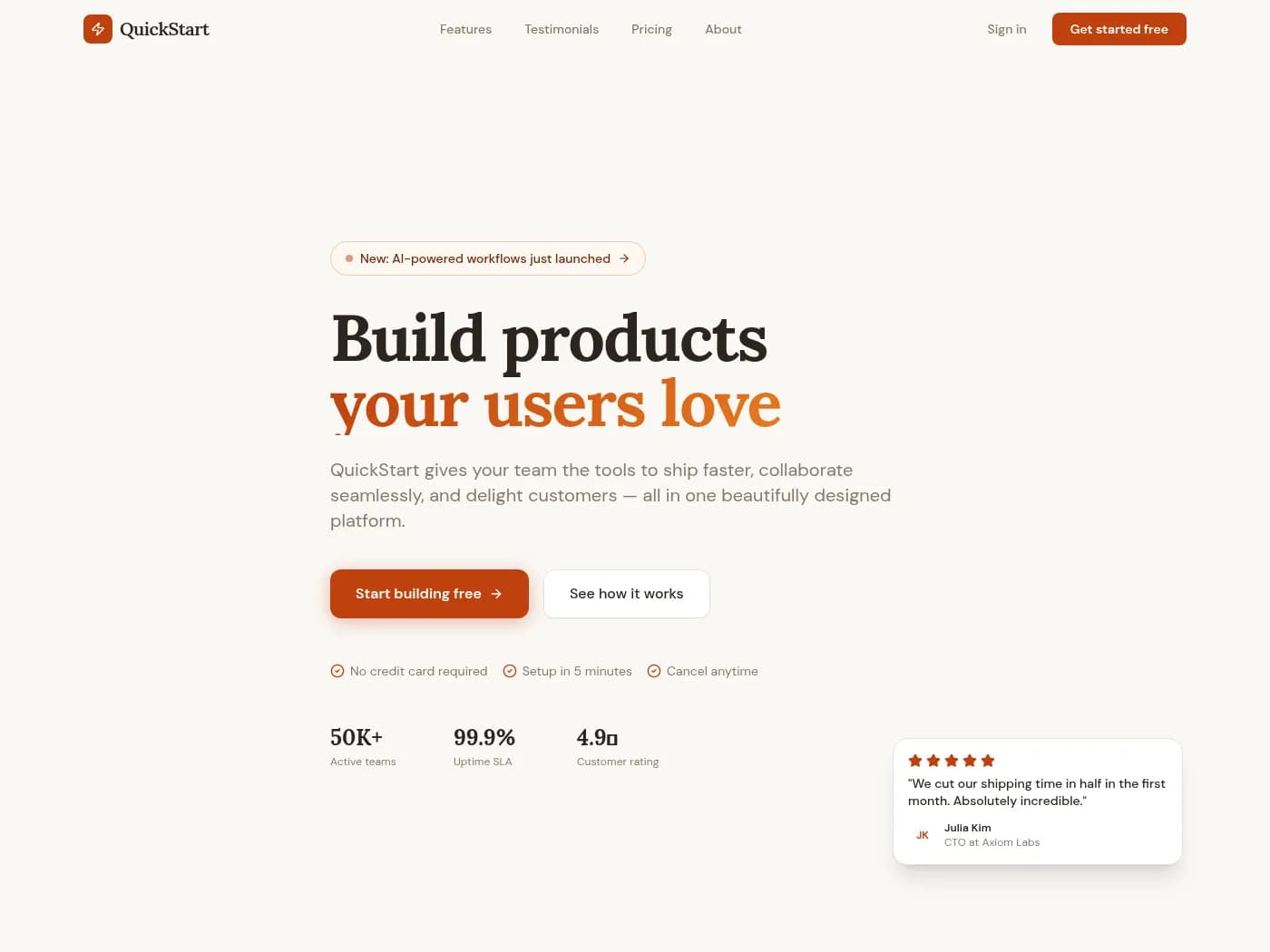 QuickStart Website