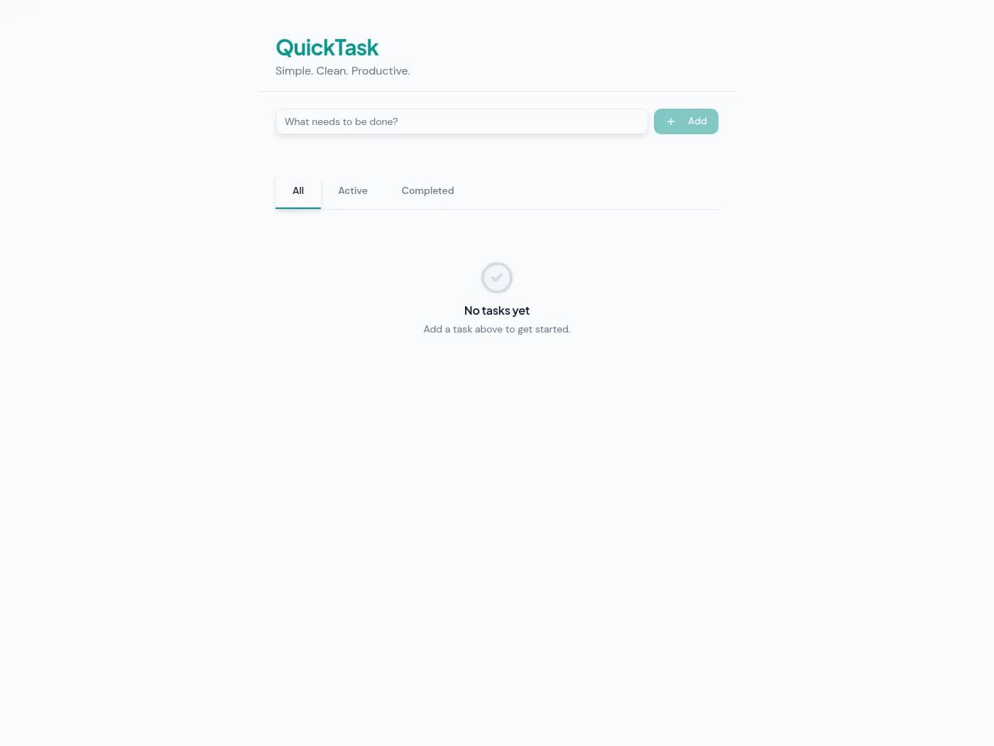 QuickTask To-Do App