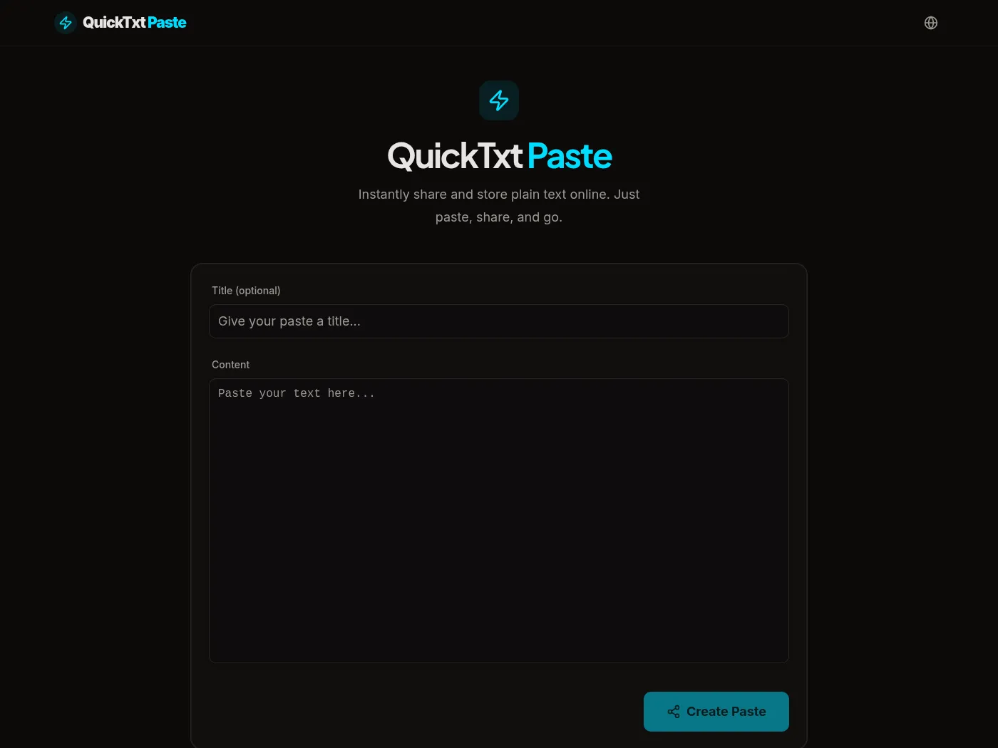QuickTxt Paste