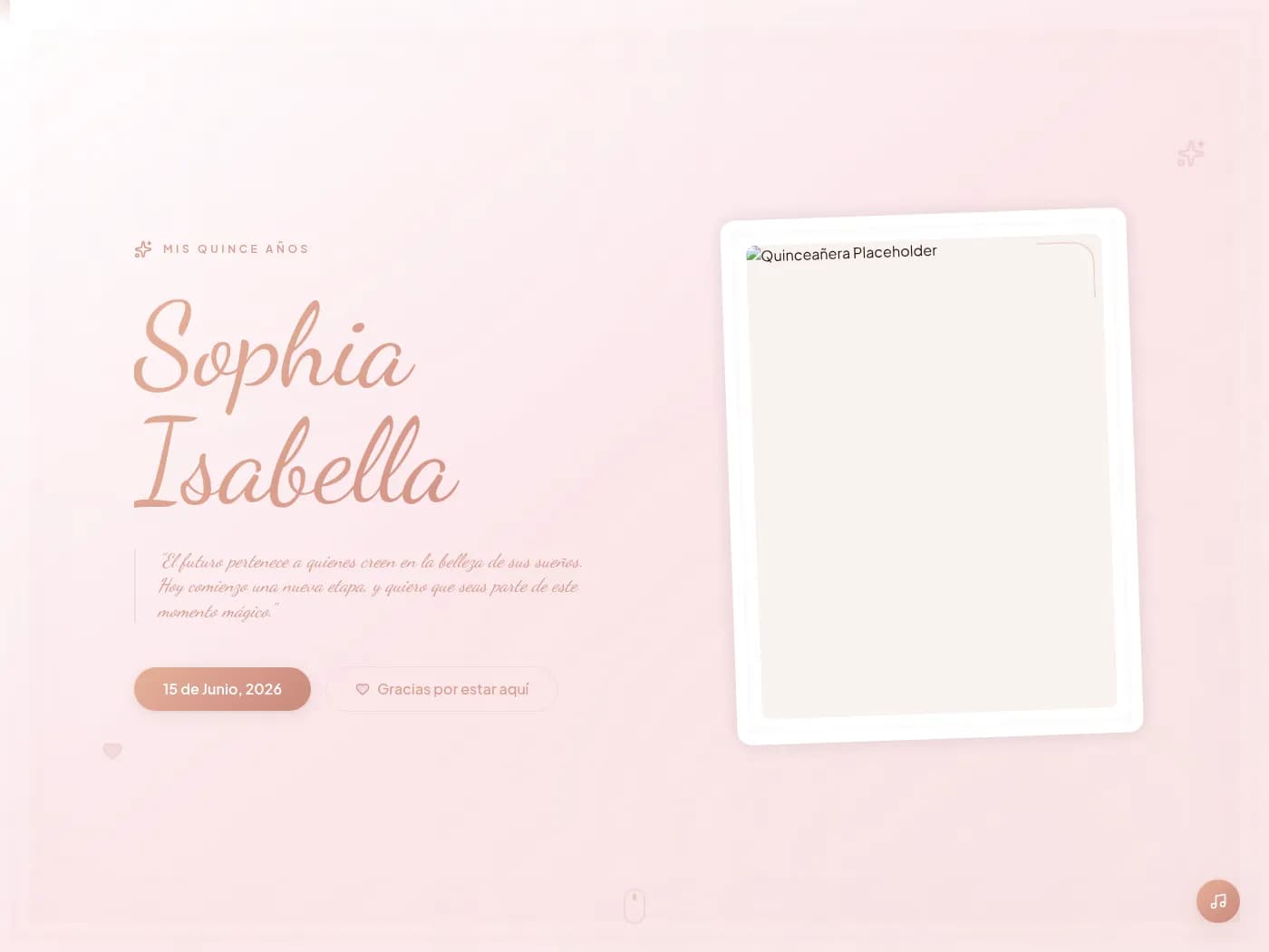 Quinceañera Celebration Site