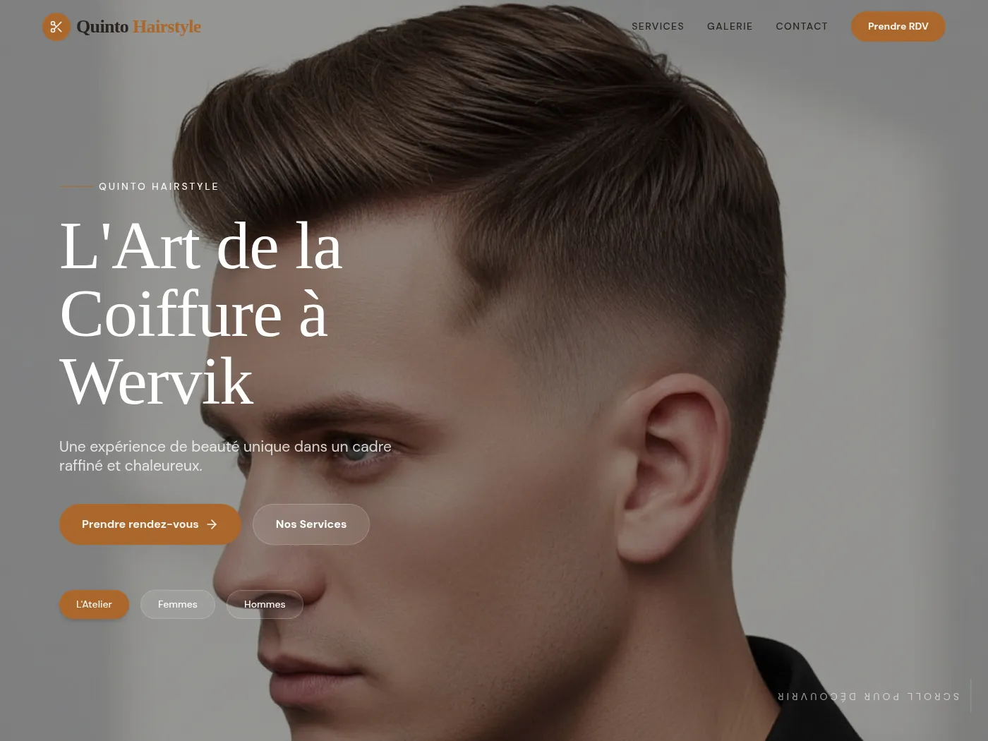 Quinto Hairstyle Webpage