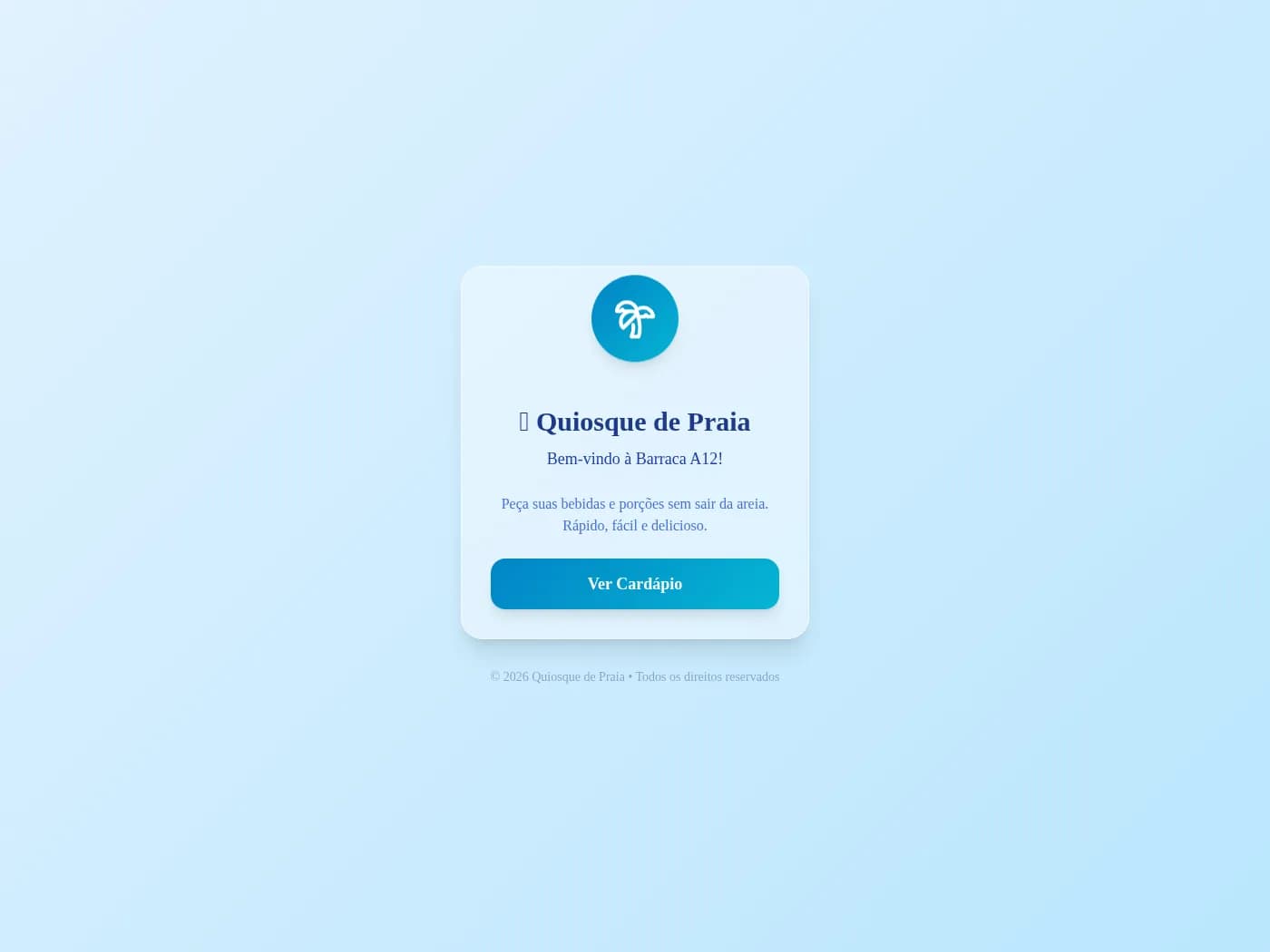 Quiosque de Praia App