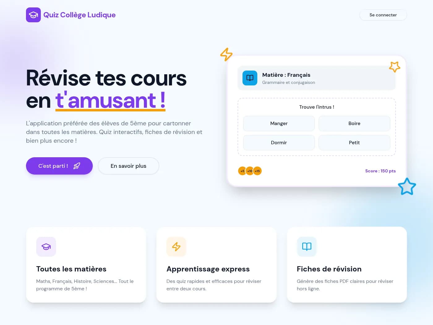 Quiz Collège Ludique
