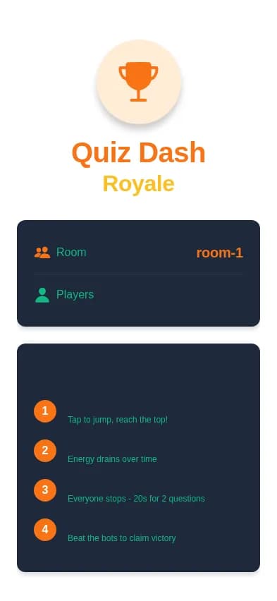 Quiz Dash Royale