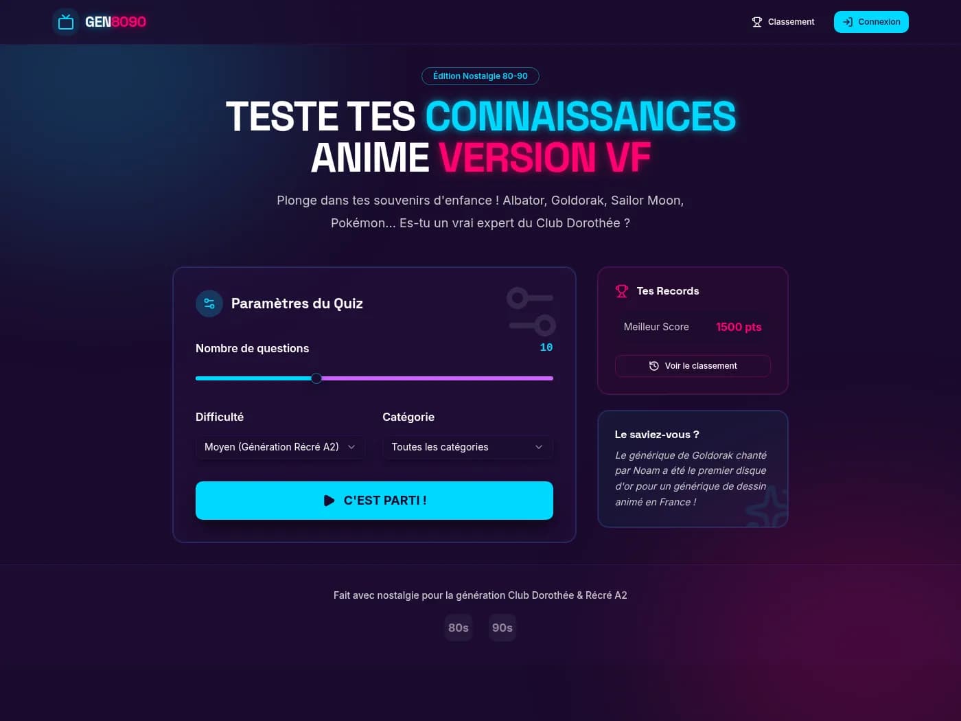 Quiz Dessins Animés 80-90