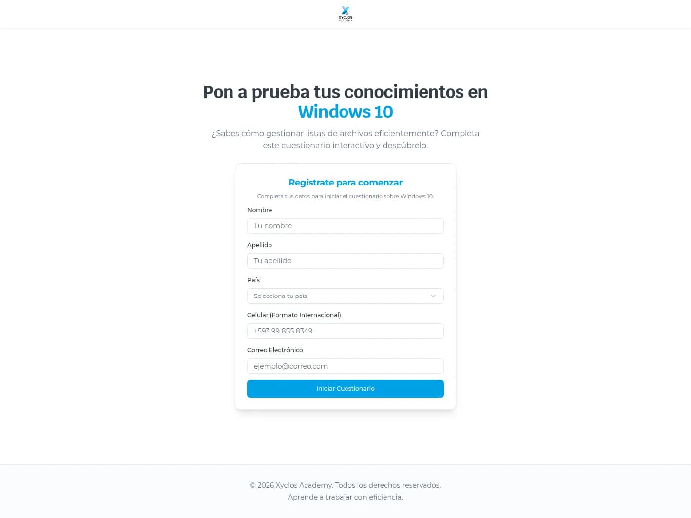 Quiz Prospect Lead App