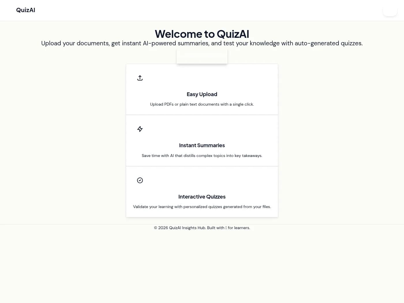QuizAI Insights Hub