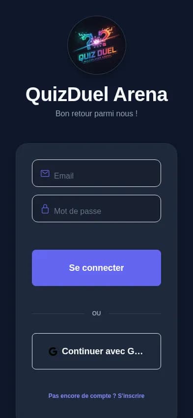 QuizDuel Arena App