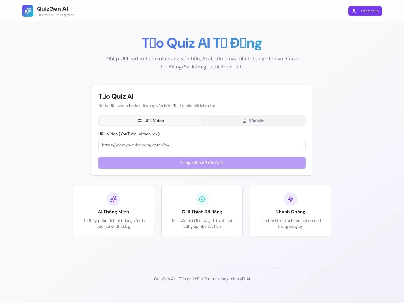 QuizGen AI Web App