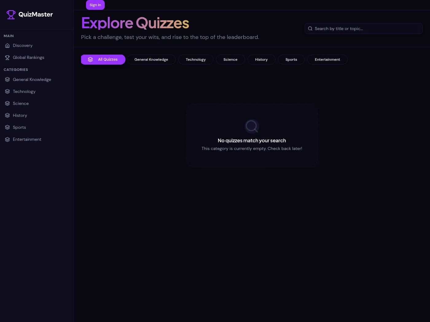 QuizMaster App