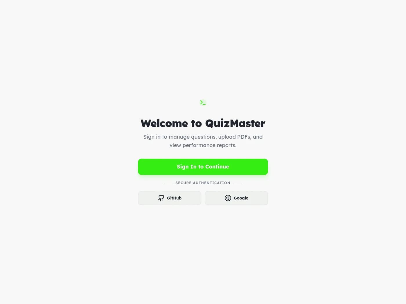 QuizMaster Portal