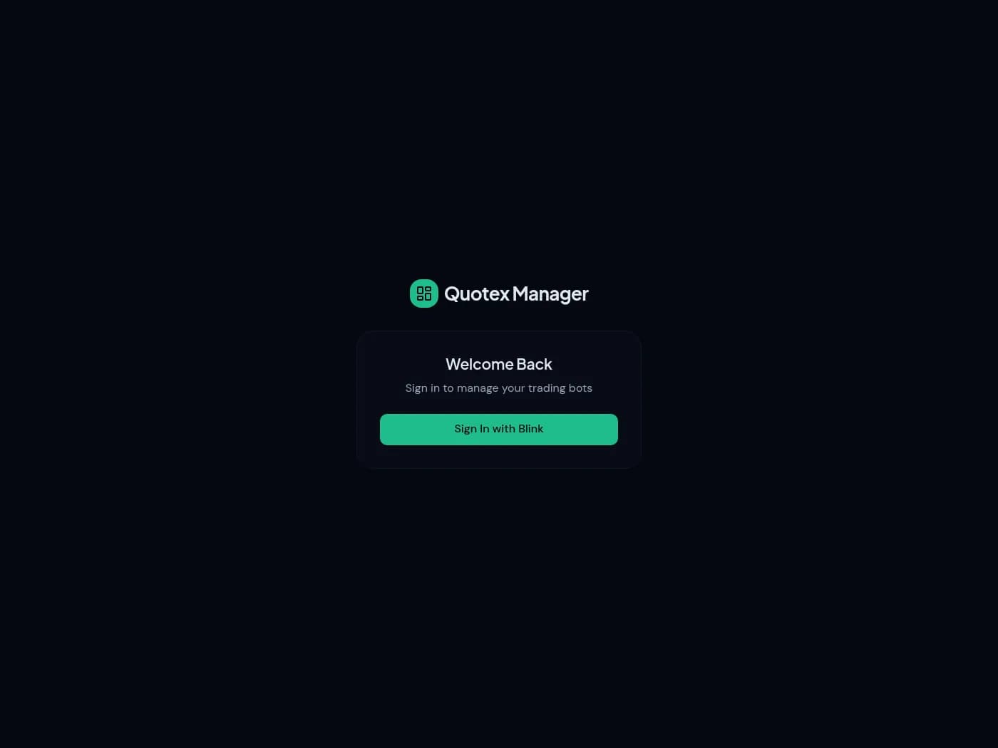 Quotex Bot Manager