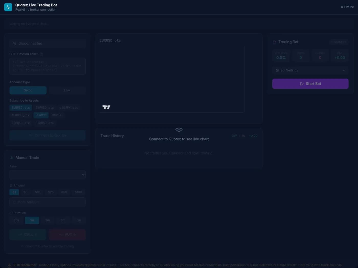 Quotex Live Trading Bot