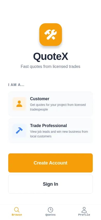 QuoteX Trade Quotes