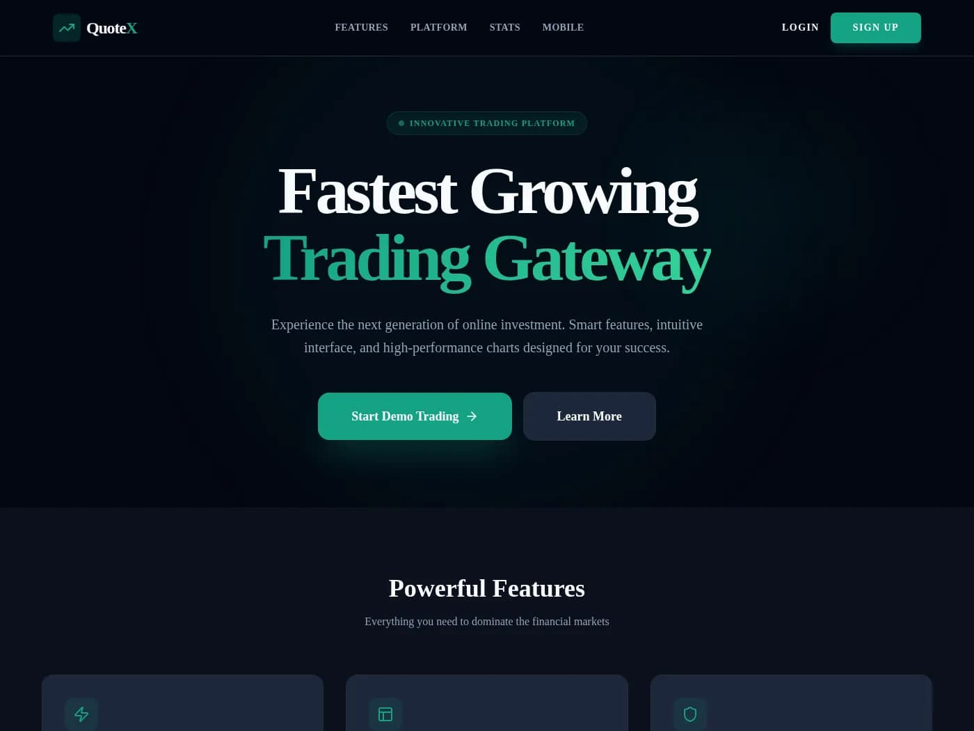 QuoteX Trading Clone