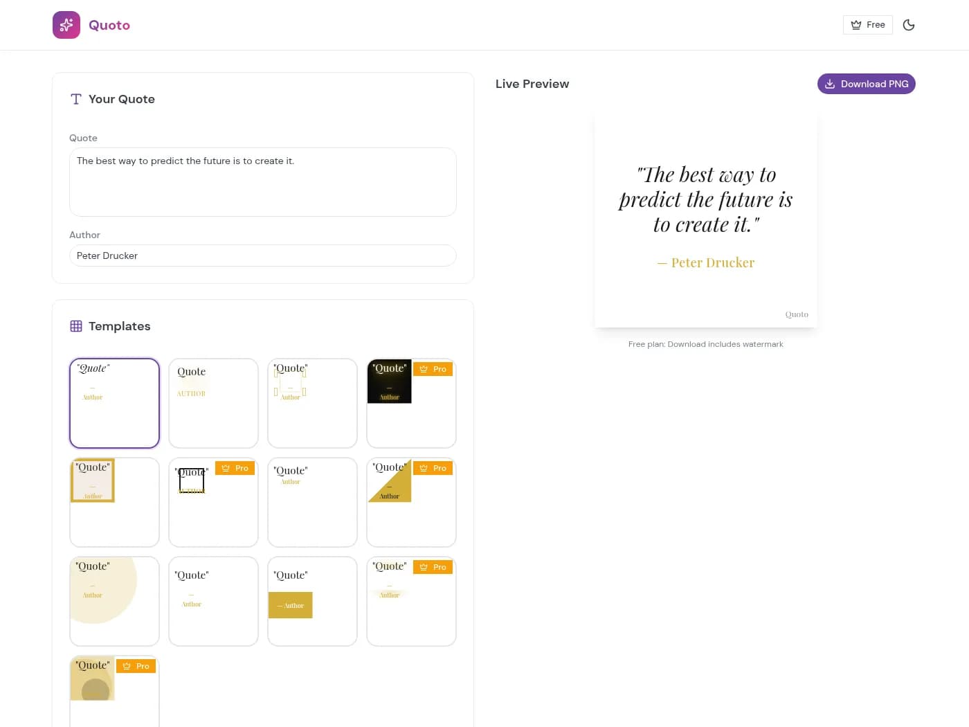 Quoto Card Maker