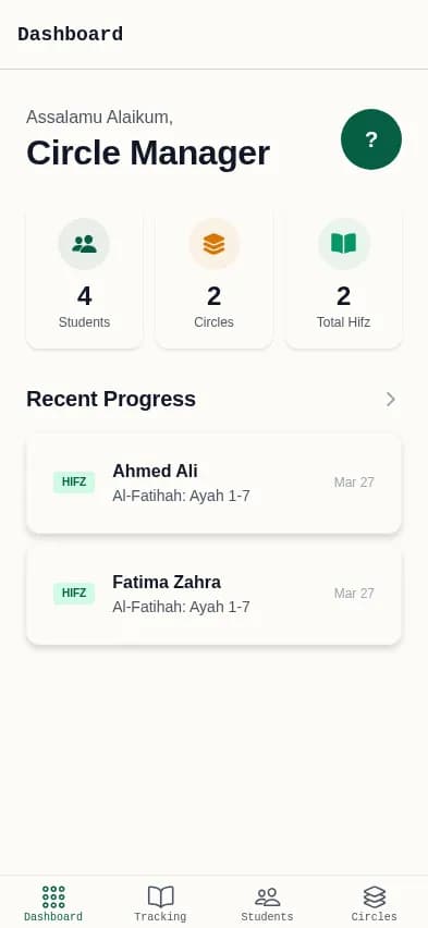 Quran Circle Manager