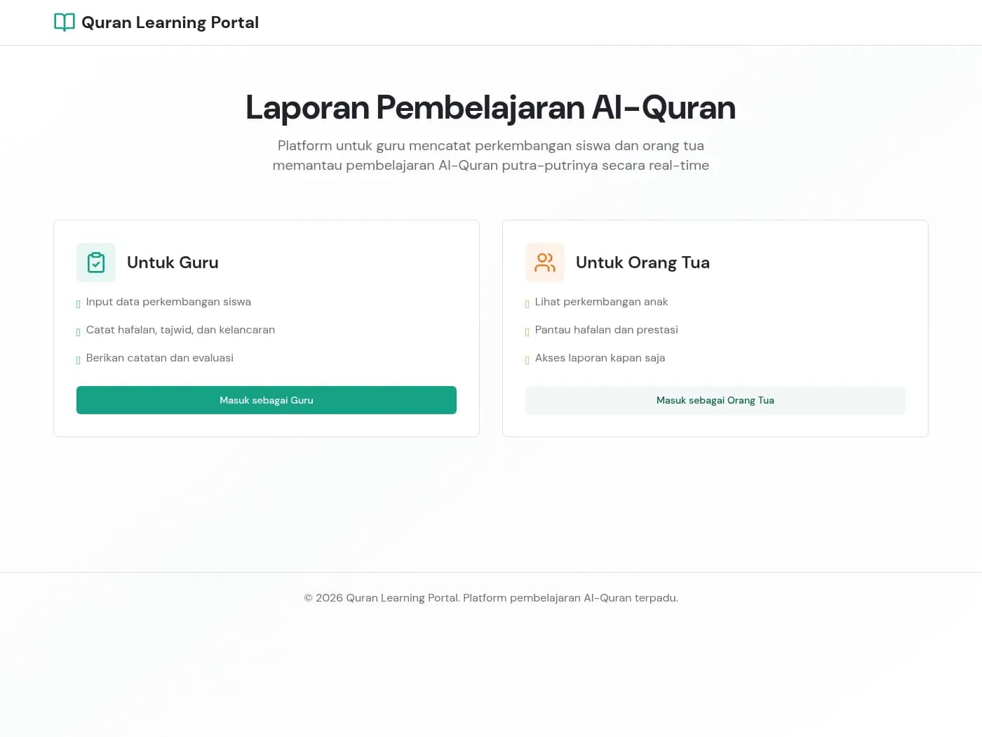 Quran Report Portal