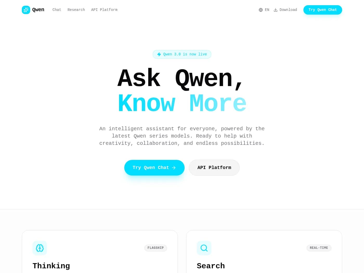 QwenAI Web Clone
