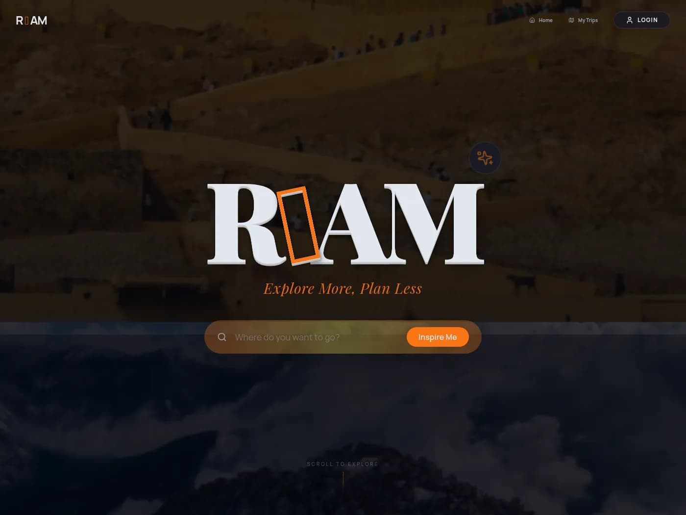 R🌍AM Travel Landing Page