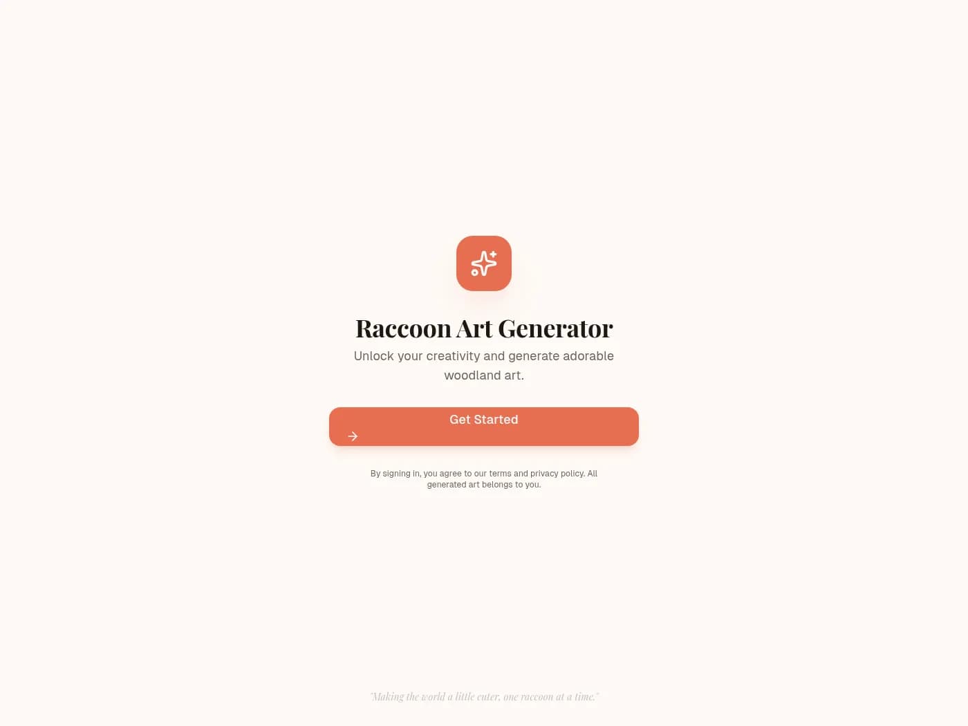 Raccoon Playful Art Generator