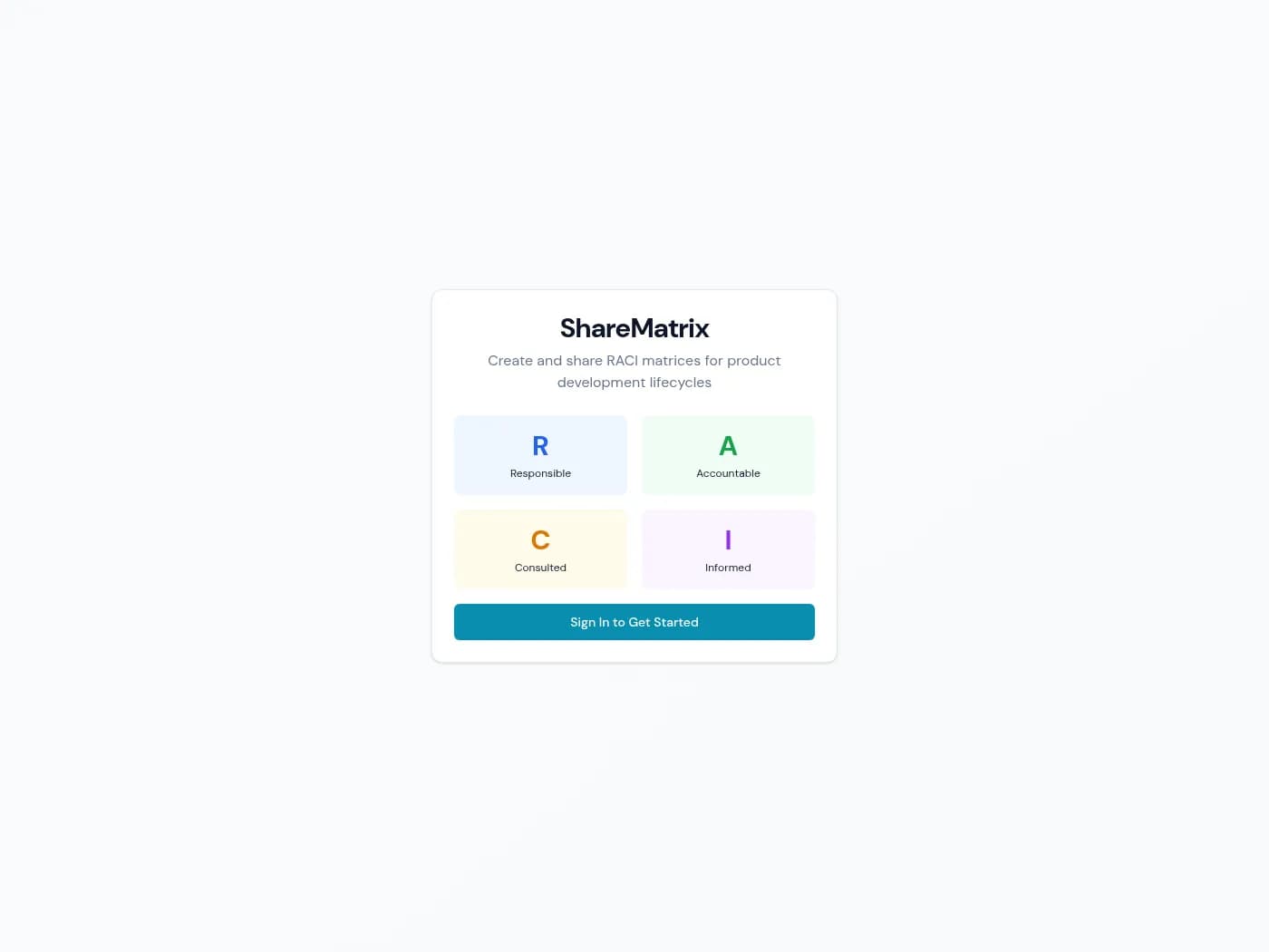 ShareMatrix RACI Page