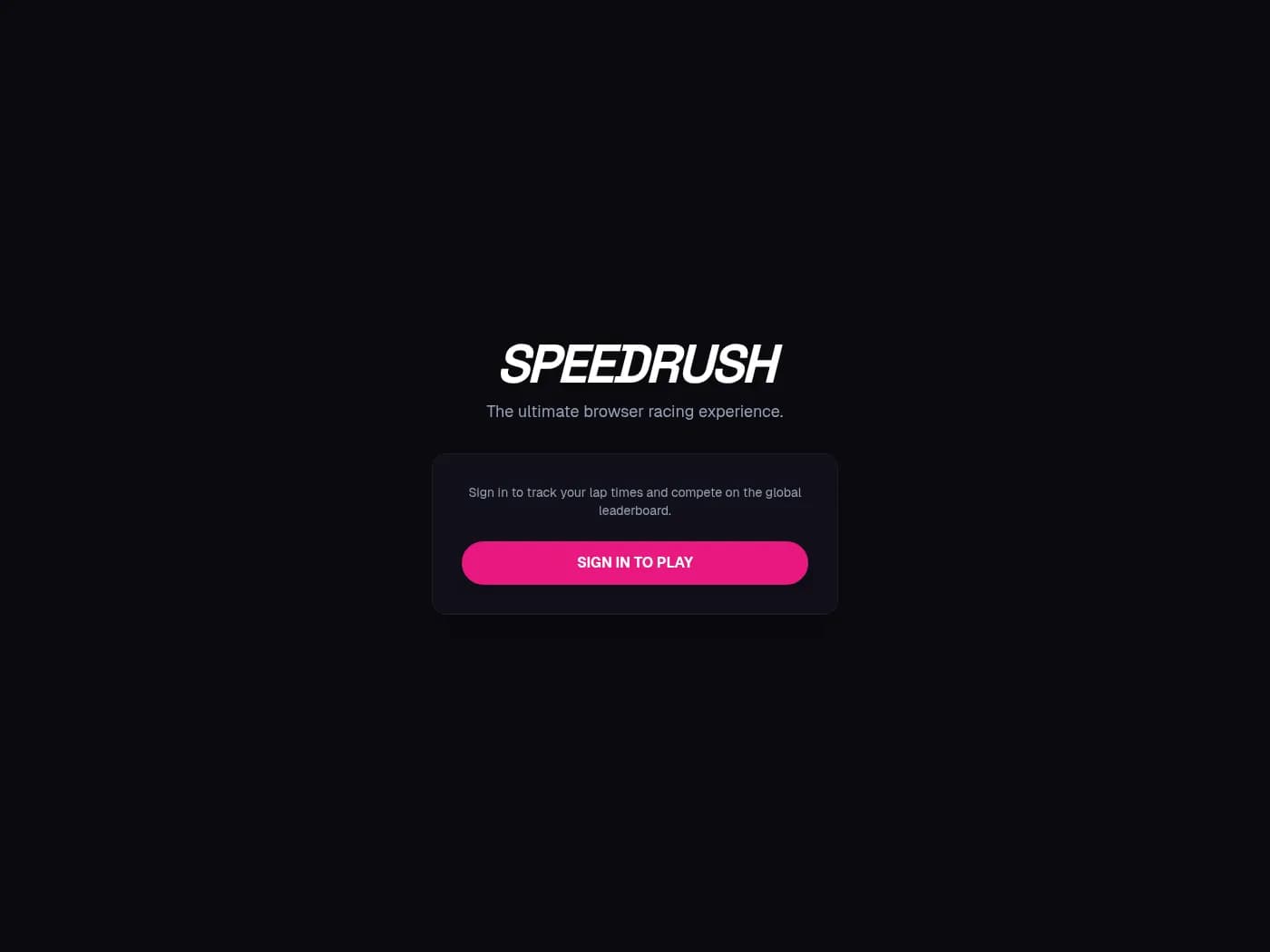 SpeedRush Racing Game