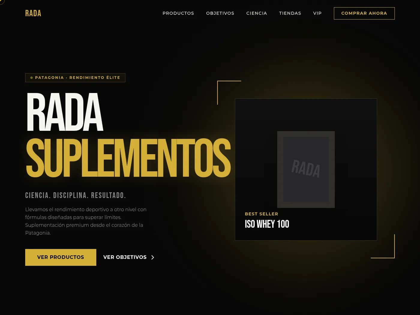 RADA Suplementos Landing